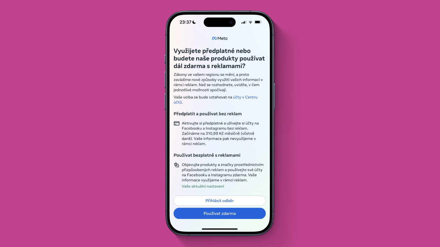 Facebook bez reklam? V Česku zaplatíte za sociální síť tak či onak ...